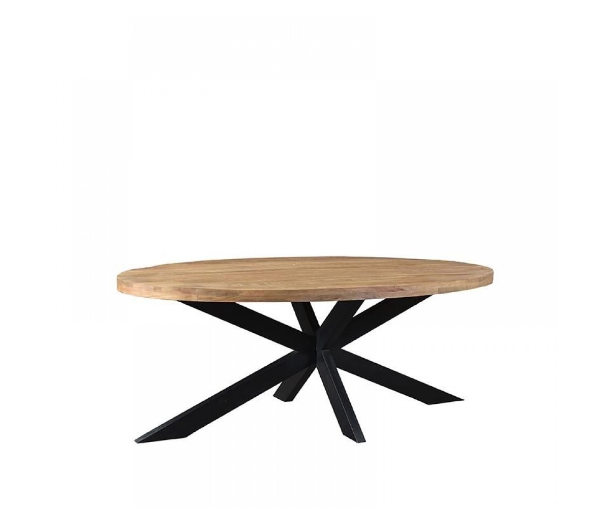 Ovaler Tisch Naturholz, Tisch oval, ovaler Esstisch Massivholz, Breite ...