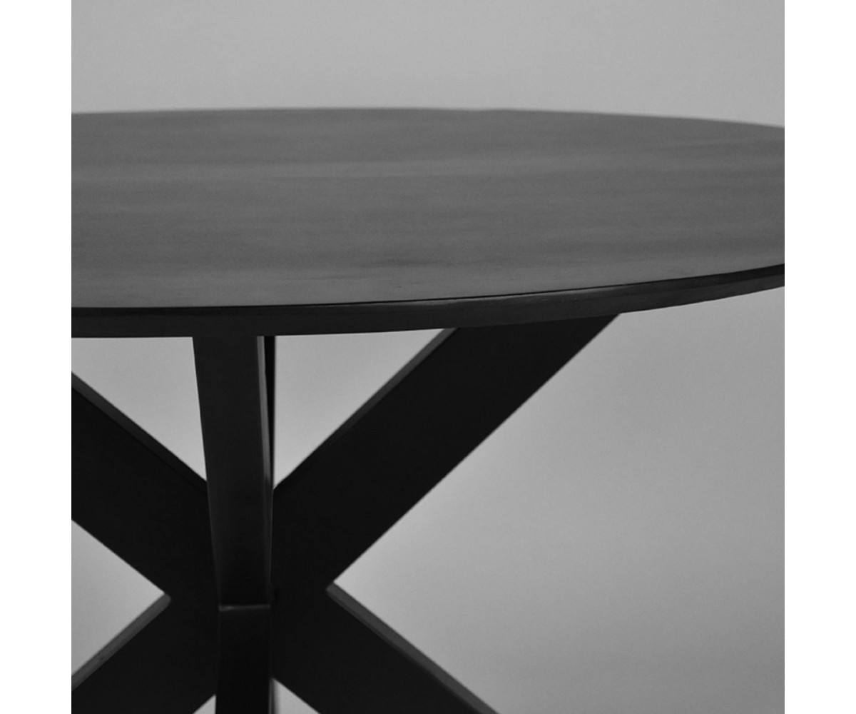 Runder Tisch schwarz, Tisch schwarz rund, runder Esstisch schwarz ...