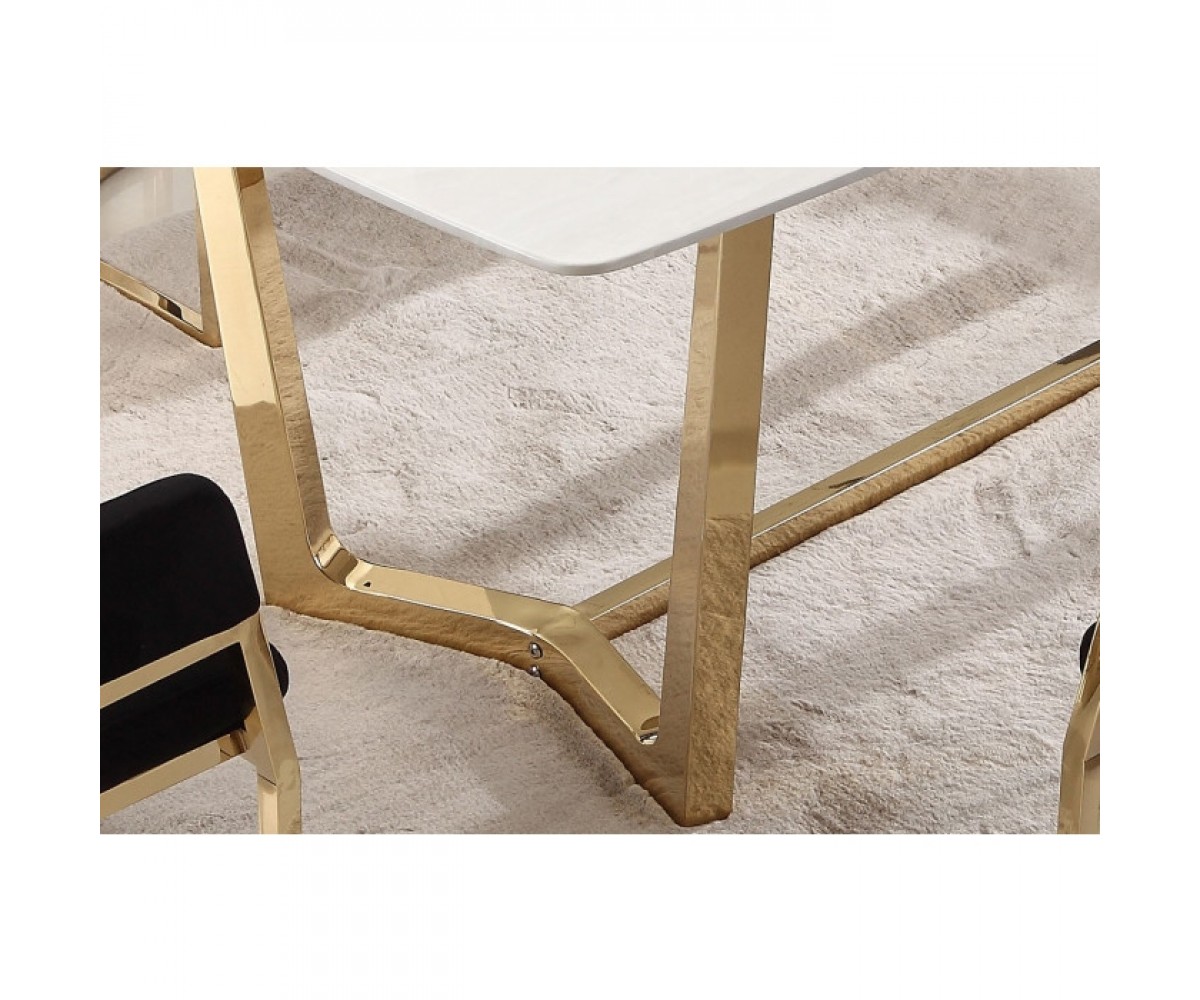 Esstisch Marmoroptik Gold