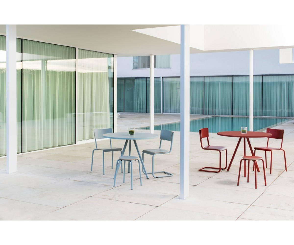 Tisch rund rot , Tisch rot rund, Durchmesser 70 cm